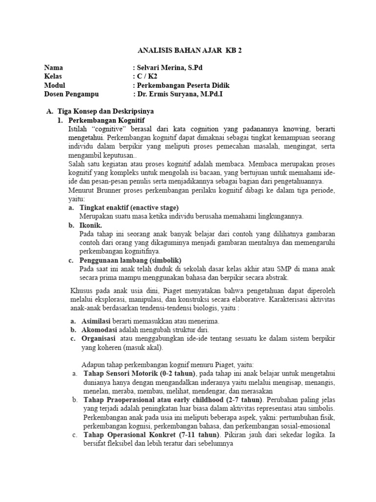 Analisis Bahan Ajar KB 2 | PDF