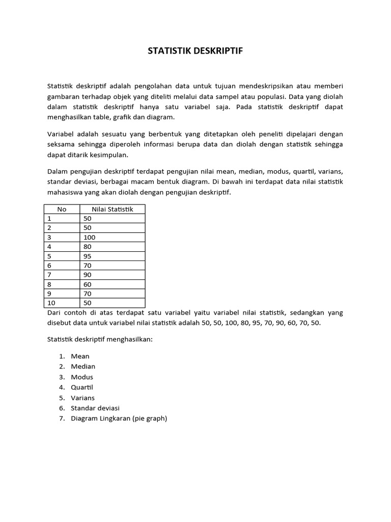 Statistik Deskriptif (III) | PDF
