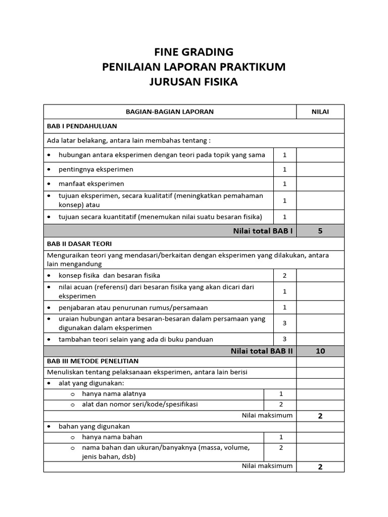 Fine Grading Laporan Fisdas | PDF