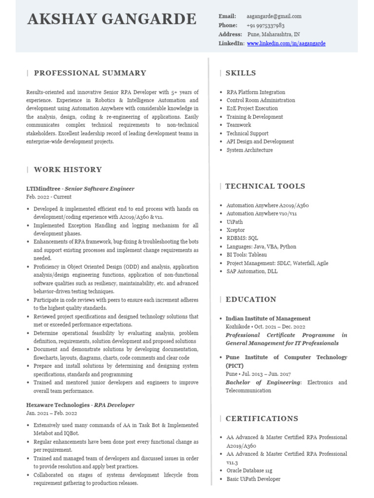 Akshay Gangarde-RPA A360 | PDF | Automation | Computer Programming