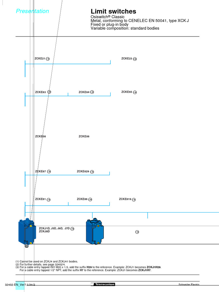 Telemecanique ZCKE67 Datasheet | PDF | Switch | Electrical Connector
