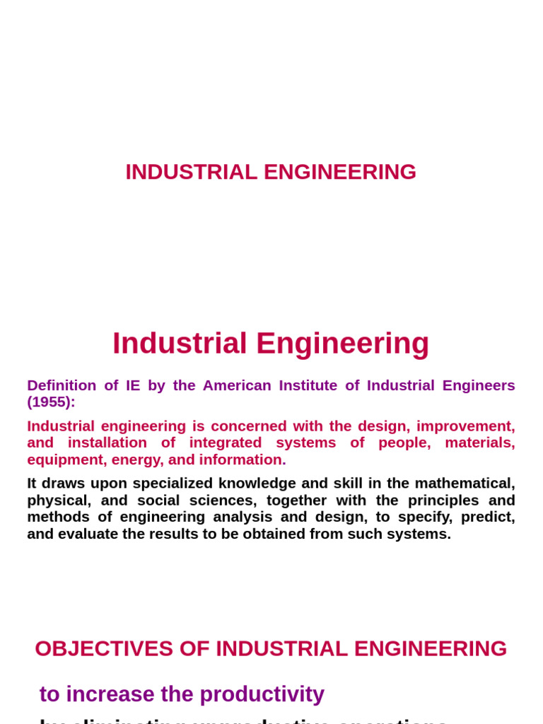 Industrial Engineering | PDF | Industrial Engineering | Engineering