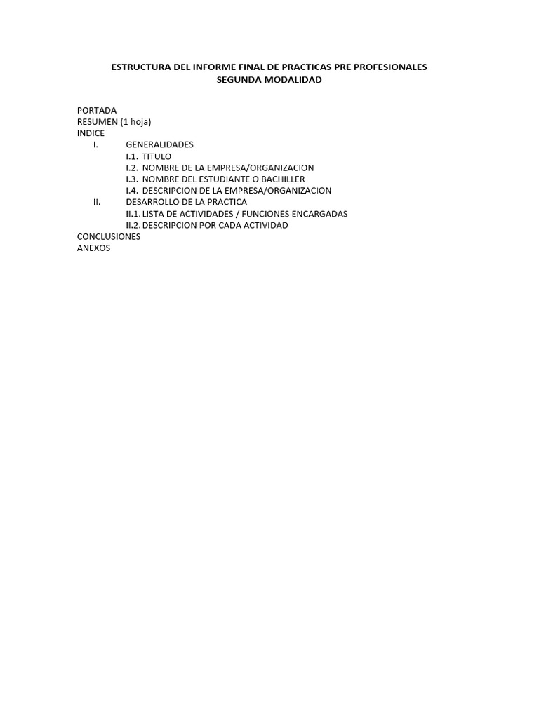 Formato de Informe Practicas | PDF