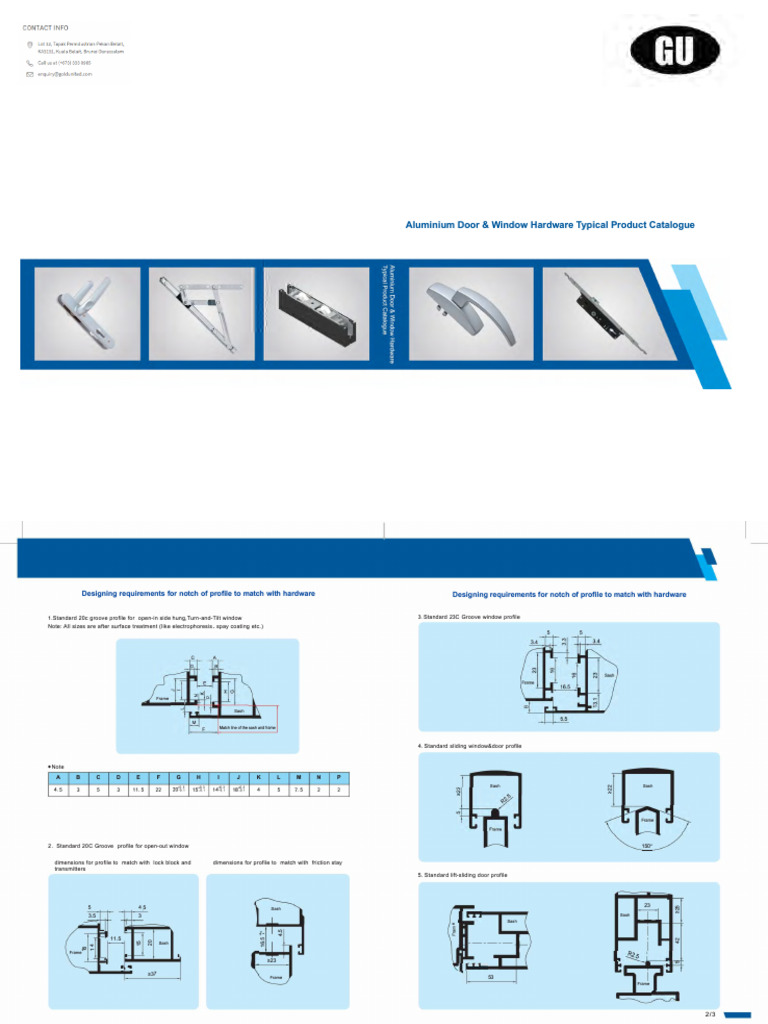 OPen-Kinlong Window Catalogue | PDF | Window | Door