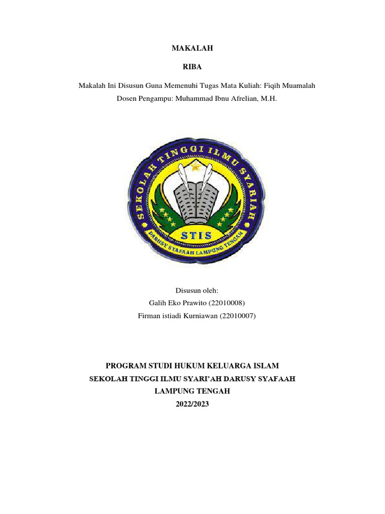 Makalah Riba | PDF
