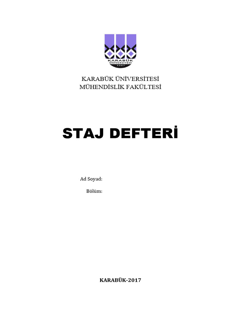 Örnek Staj Defteri | PDF