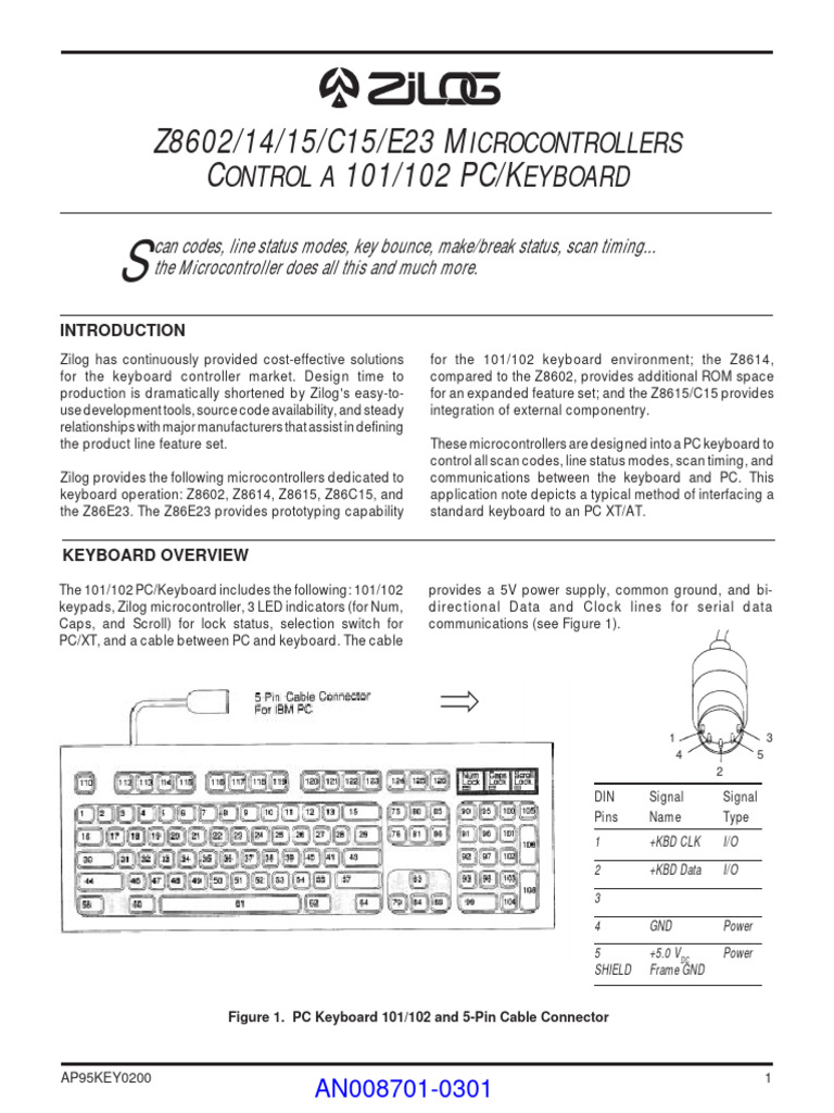 An 0087 | PDF | Computer Keyboard | Microcontroller