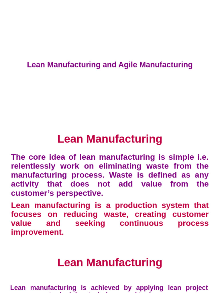 Lean Manufacturing | PDF | Lean Manufacturing | Business Process