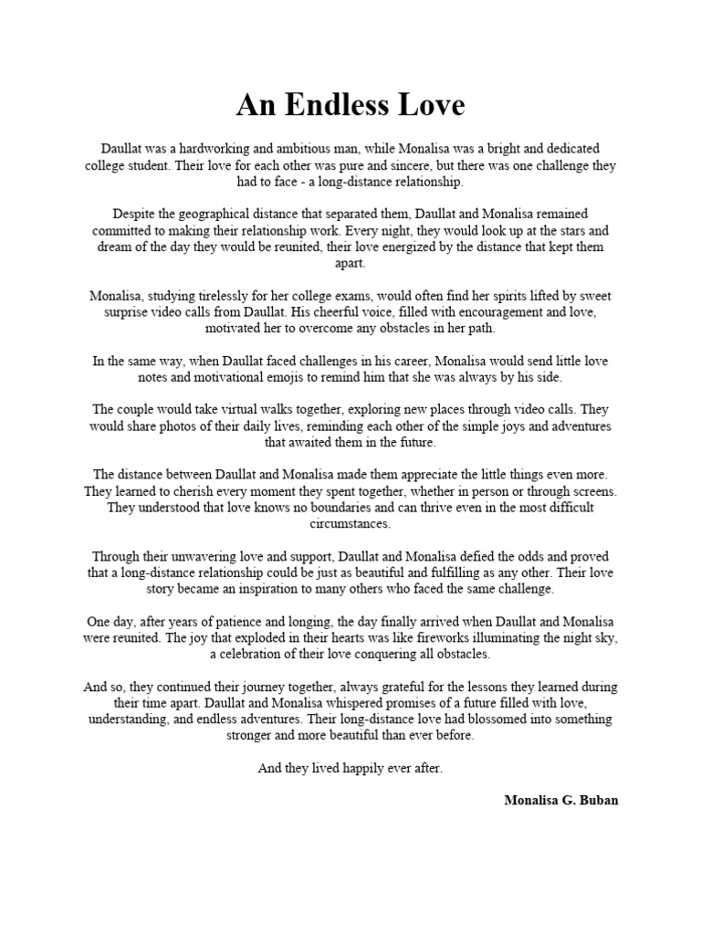 An Endless Love | PDF