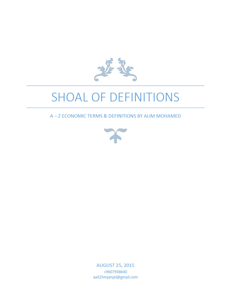 A-Z Economic Terms and Definitions | PDF | Taxes | Overdraft