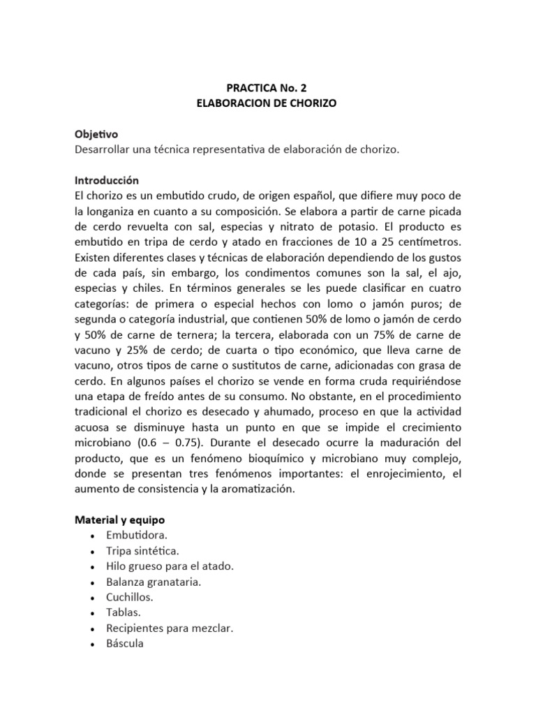 Practica No2 | PDF | Carne | Alimentos