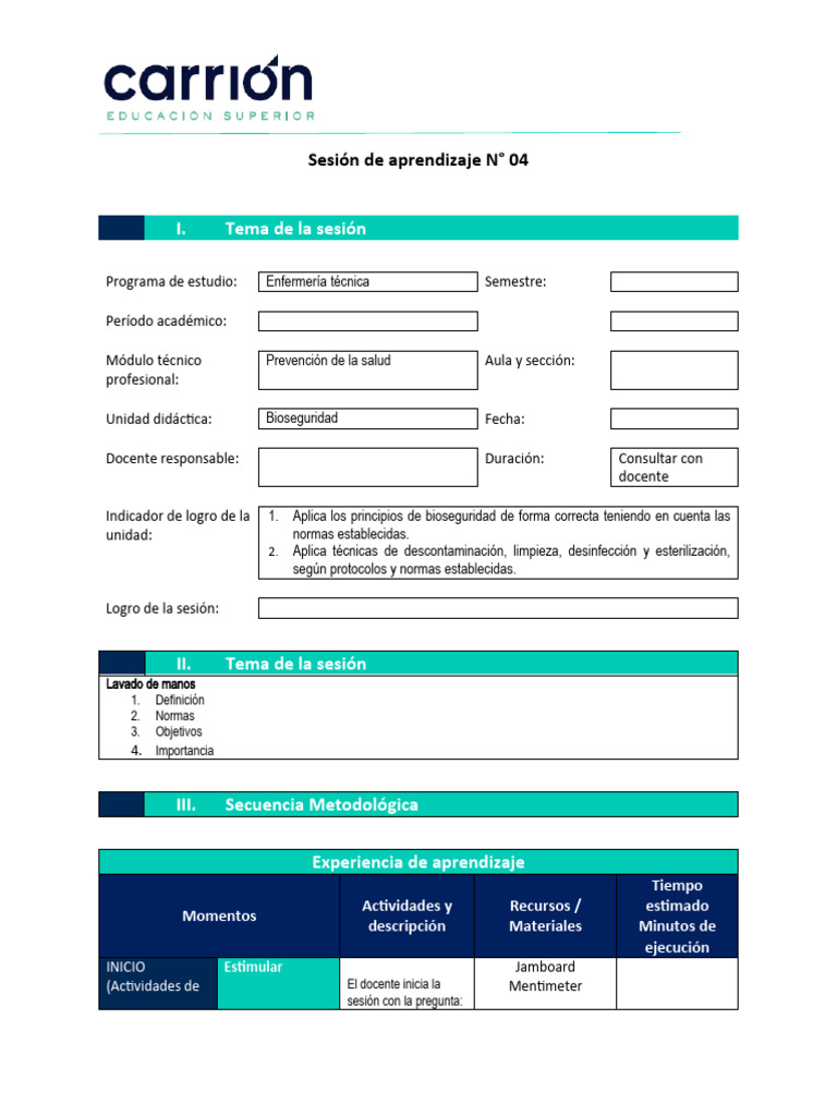 SA04 ET II Bioseguridad | PDF | Cognición | Aprendizaje