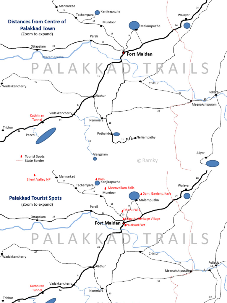 Palakkad Tourist Map PDF Ramky | PDF