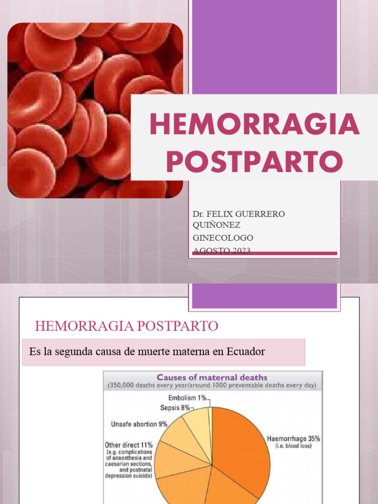 Presentacion Hemorragia Postparto Agosto 2023 | PDF