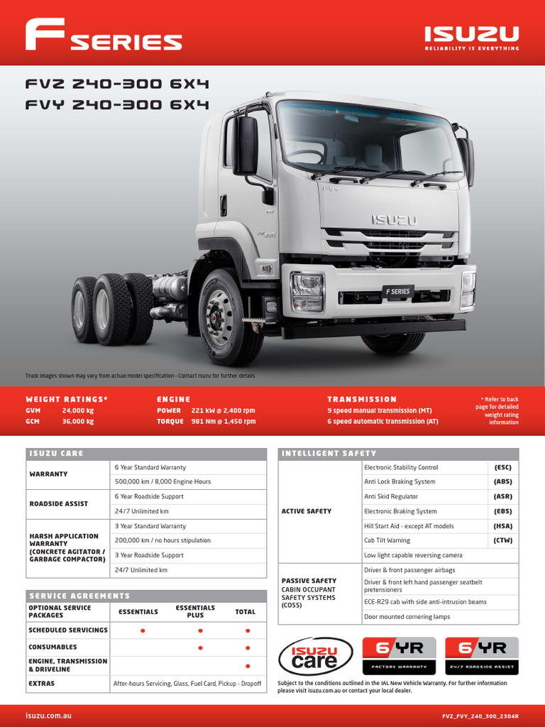 Spec FVZ FVY 240 300 2304R | PDF | Manual Transmission | Truck