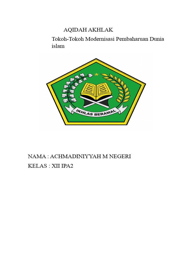 Tugas Aqidah Akhlak Makalah Ahmadi | PDF | Sejarah | Agama & Spiritualitas