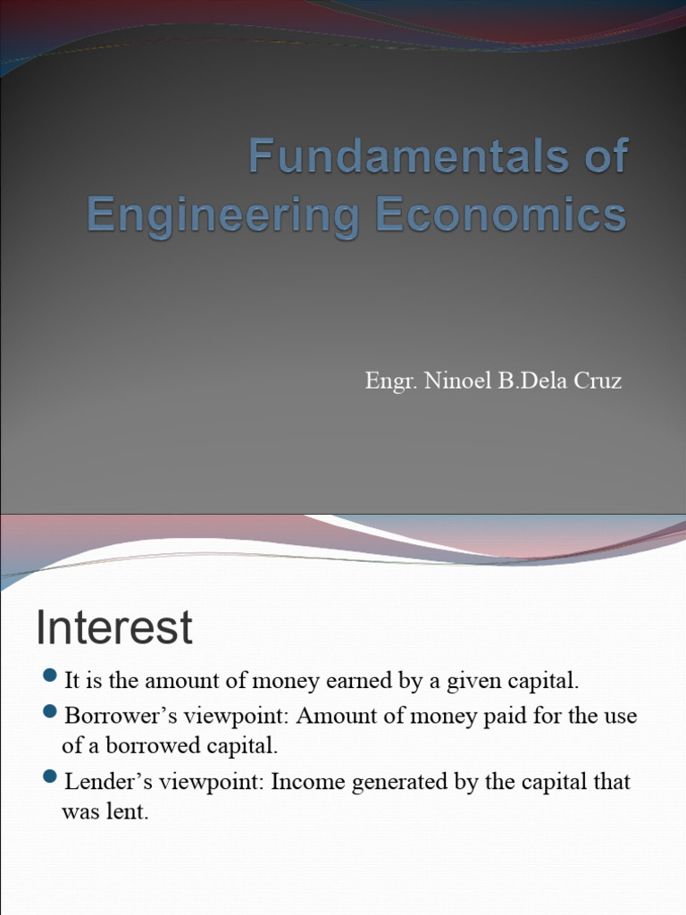 Fundamentals of Engineering Economics | PDF | Depreciation | Interest