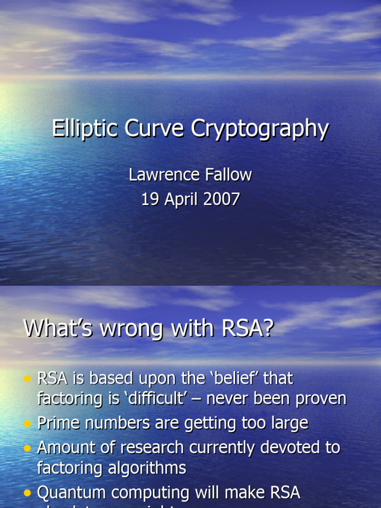 Elliptic Curve Cryptography | PDF | Group (Mathematics) | Mathematics