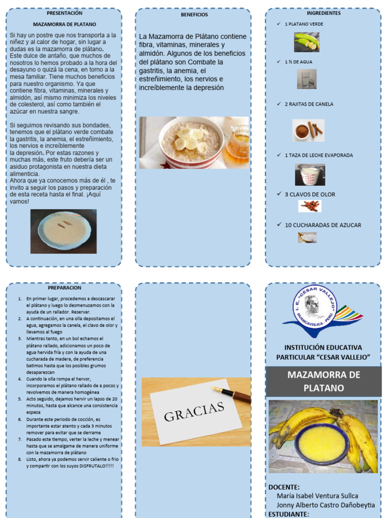 Triptico (1) Historia Universal | PDF | Plátano | Comida y bebida