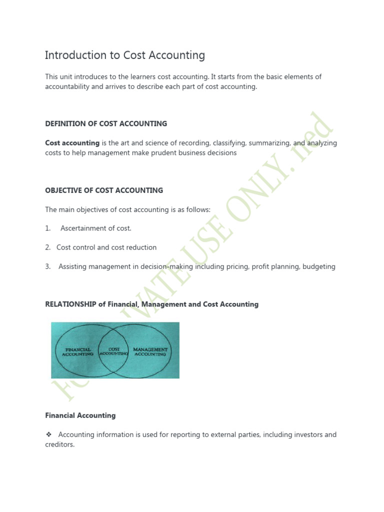 Introduction To Cost Accounting Final With PDF | PDF | Cost | Expense