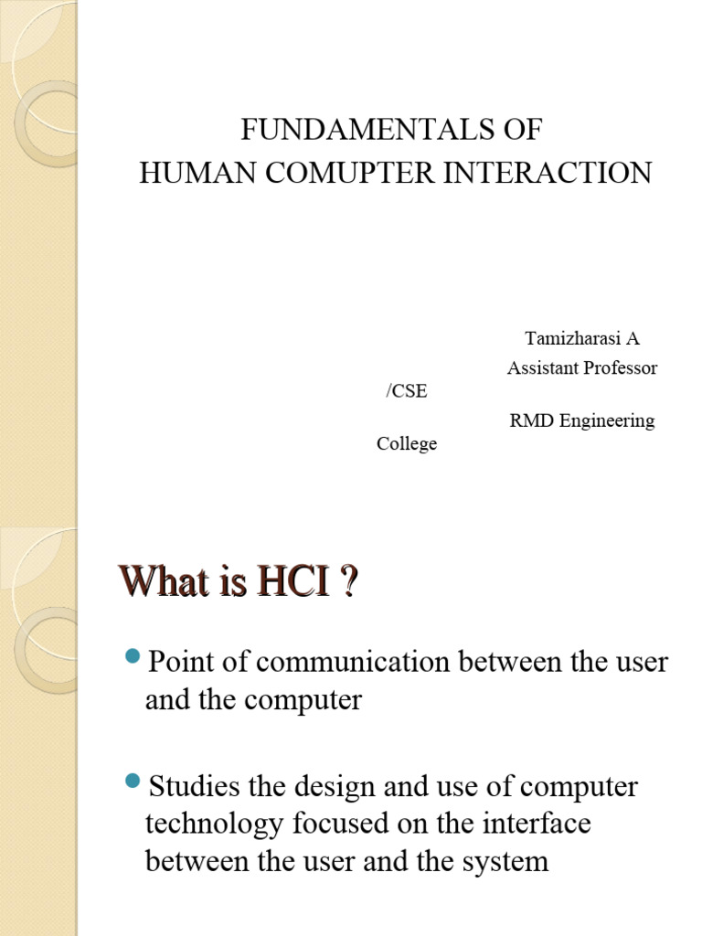 Unit I HCI Fundamentals | PDF | Visual Perception | Ear