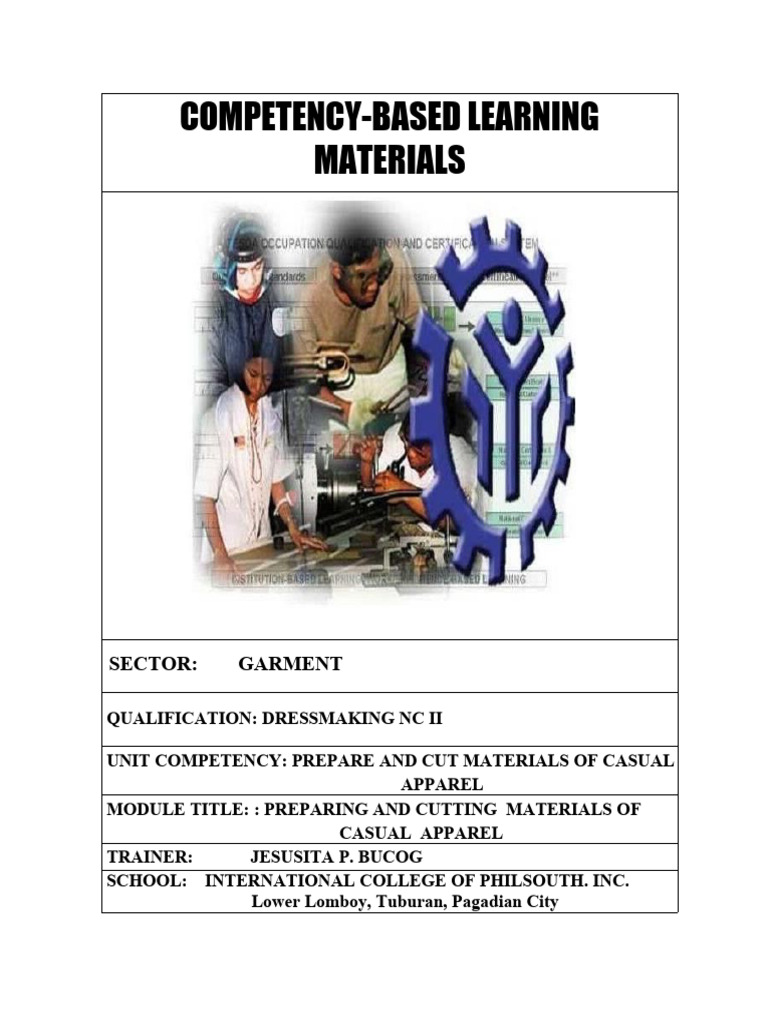 Module 2 Prepare and Cut Materials For Casual Apparel | PDF | Textiles ...