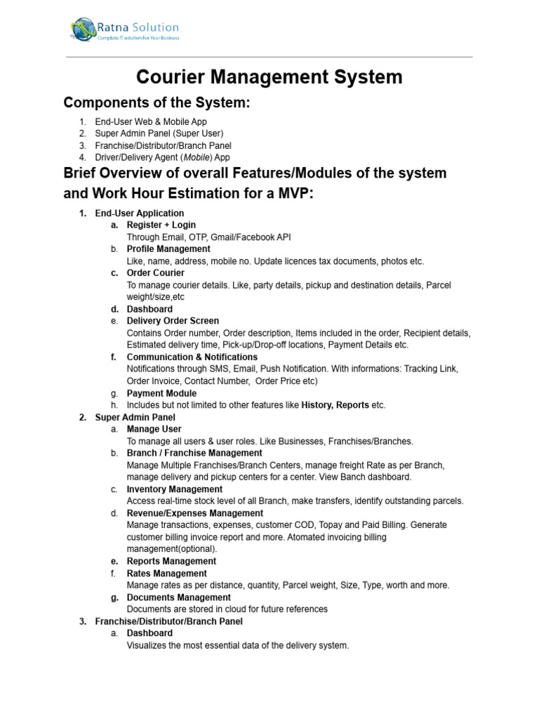 Courier Management System - WHE | PDF | Courier | Barcode