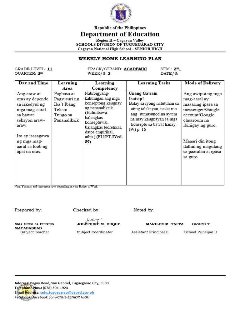 Q2 Week 2 | PDF