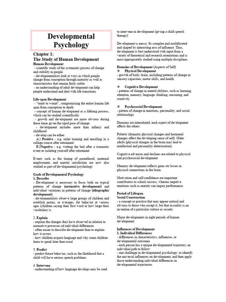 Developmental Psychology | PDF | Developmental Psychology | Id