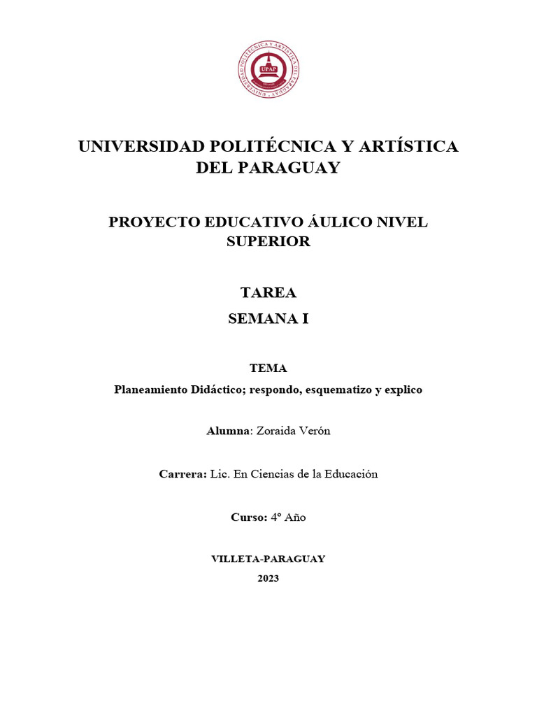 Proyecto Educativo Áulico. Zora | PDF | Crecimiento personal y profesional
