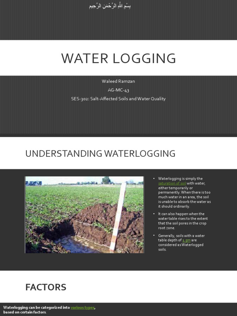 Water Logging | PDF | Soil | Drainage
