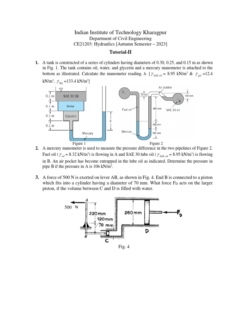 Hydraulics Tutorial for Students | PDF