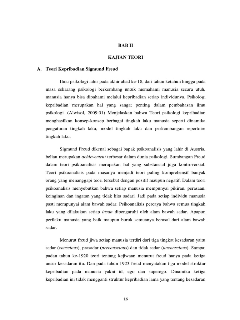 Teori Psikoanalisis | PDF