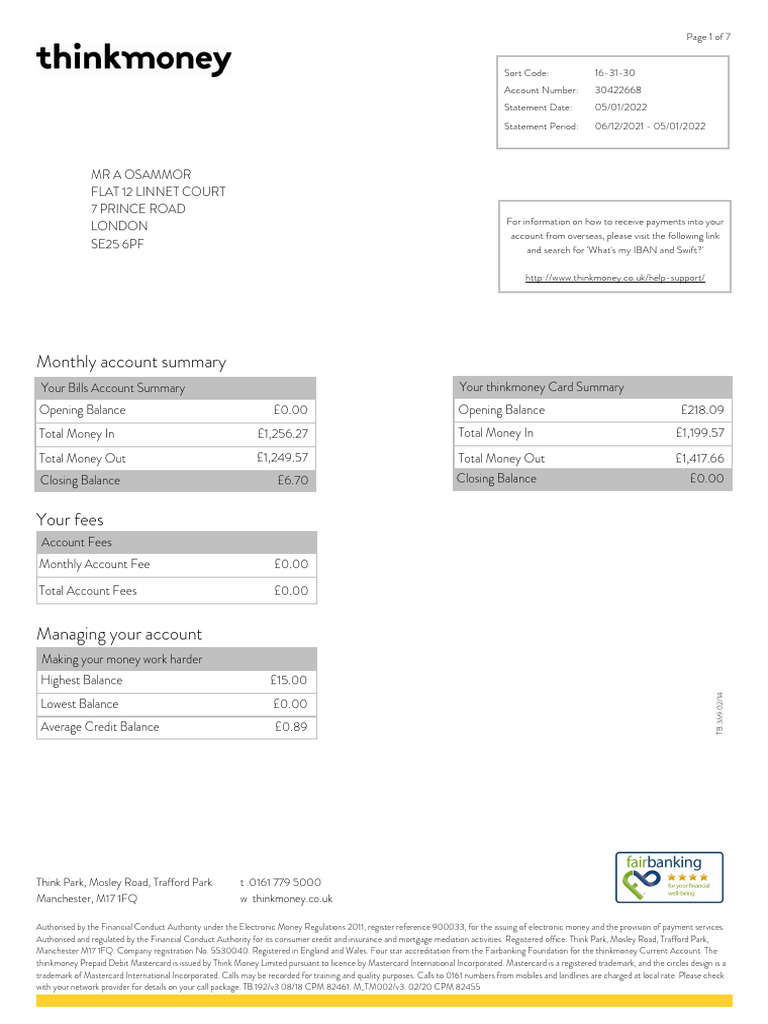 TM January Statement | PDF | Credit Card | Debit Card