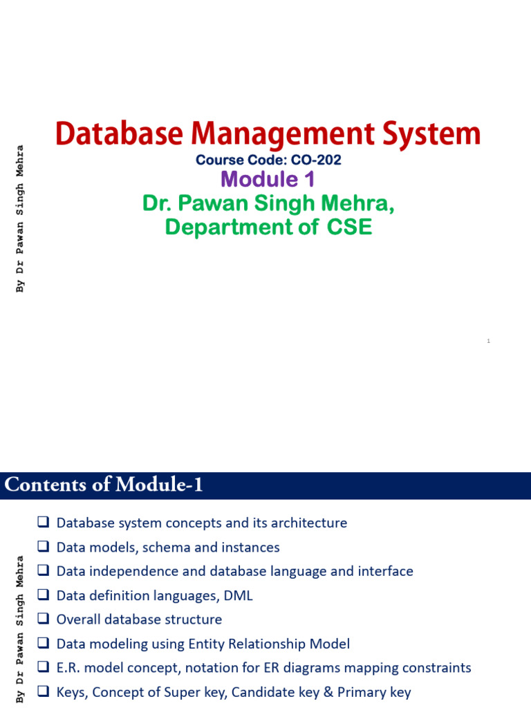 Module 1 | PDF | Databases | Data Model