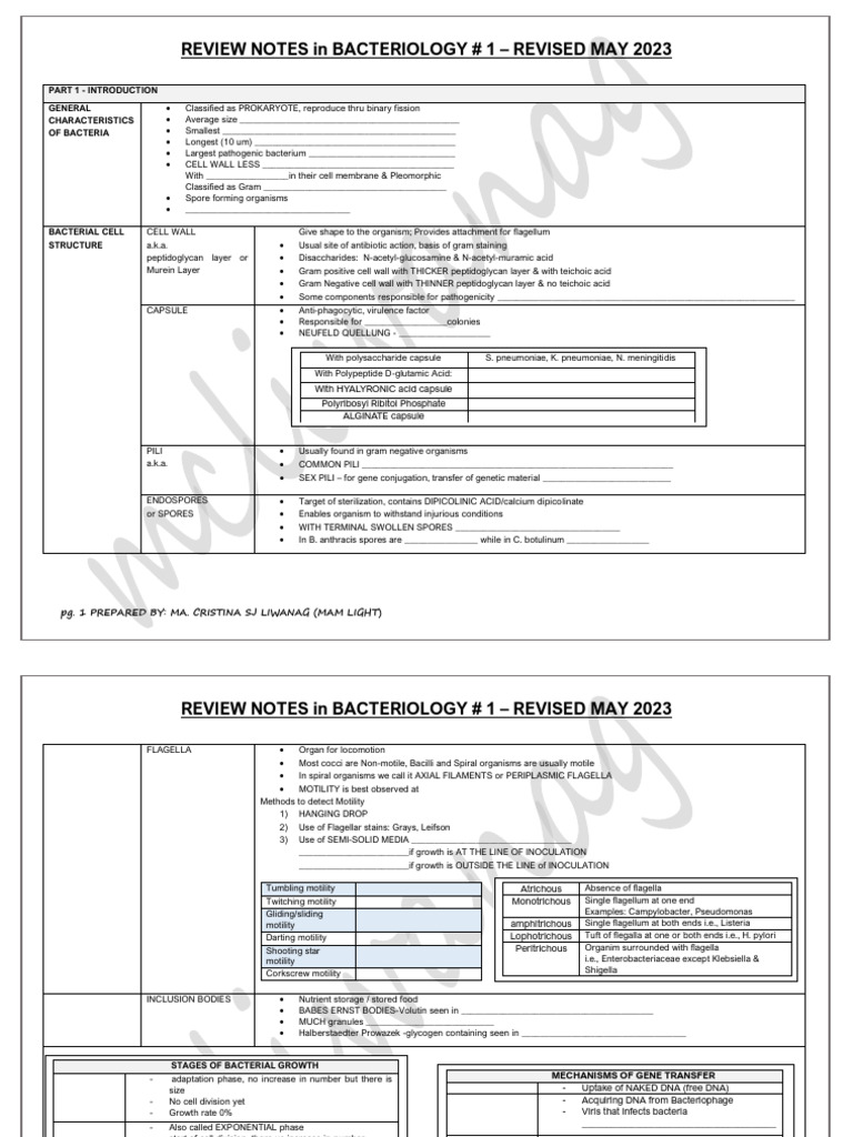New - Micro-2023-Part-1 | PDF | Sterilization (Microbiology) | Bacteria