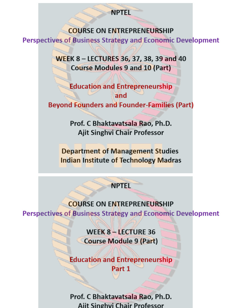 M8-Entrepreneurship-Lectures 36 To 40-Converted - Final | PDF