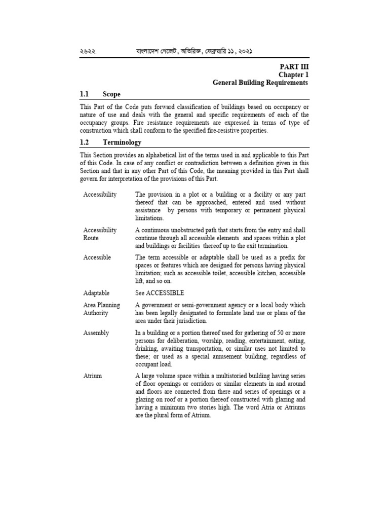 General Building Requirments Chapter-1 Part3 | Download Free PDF | Building | Wall