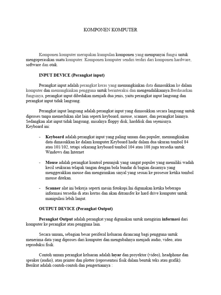 Komponen Komputer Naz | PDF | Game & Aktivitas | Teknologi & Rekayasa
