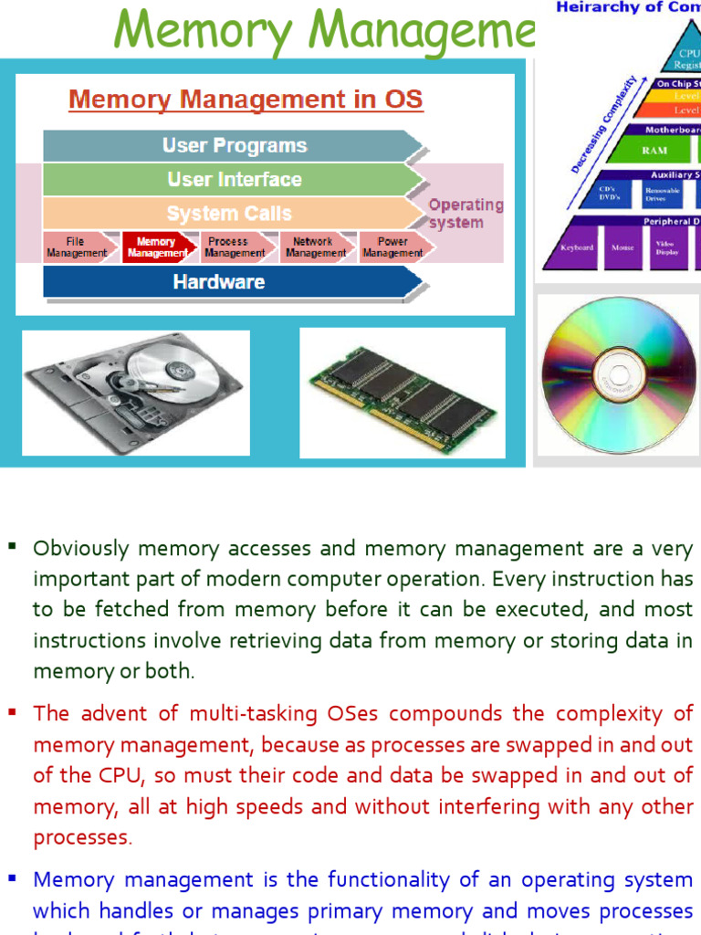 Memory Management | PDF | Process (Computing) | Central Processing Unit