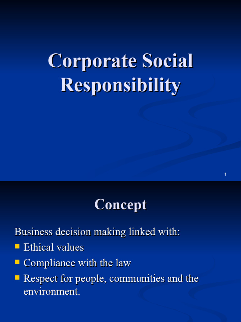 Lecture 1 CSR | PDF | Corporate Social Responsibility | Audit