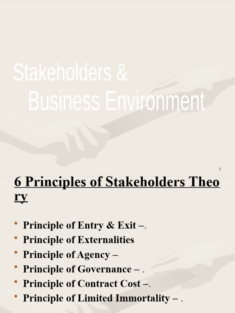 Principles of Stakeholder Theory | PDF | Stakeholder (Corporate) | Business