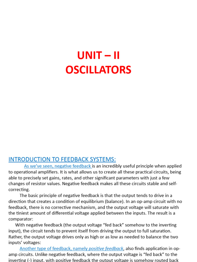 Lic Unit 2,3,4 | PDF | Electronic Oscillator | Operational Amplifier