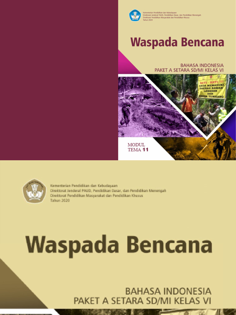 Buku BINDO A-11 - Waspada Bencana-Sip | PDF