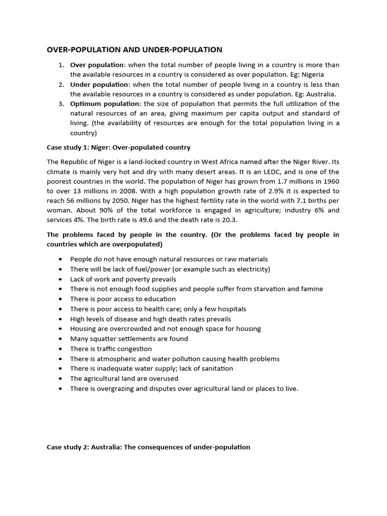 Over Population | PDF | Human Overpopulation | Poverty