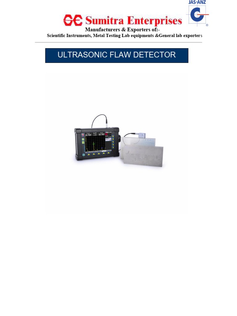 Ultrasonic Flaw Detector | PDF