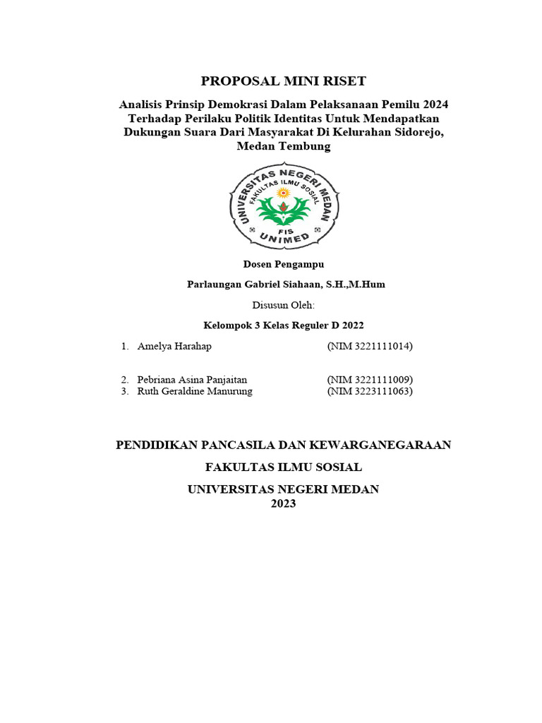 Proposal PKN Kelompok 3 | PDF