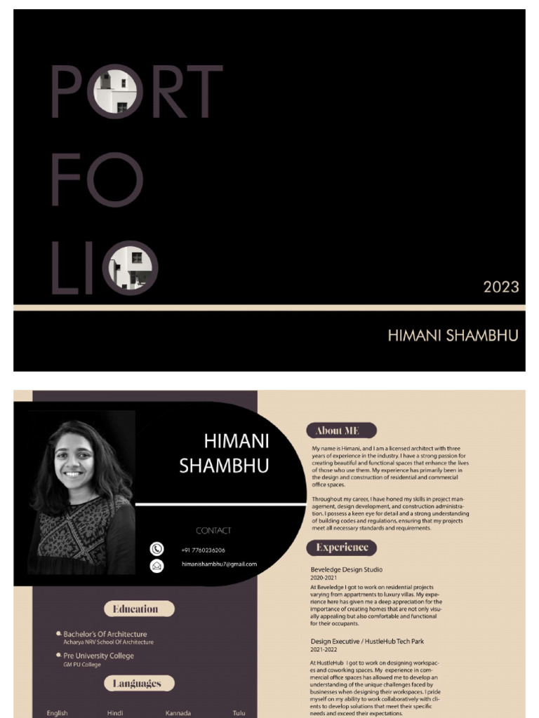 Himani Shambhu's Architecture Designer Resume | PDF