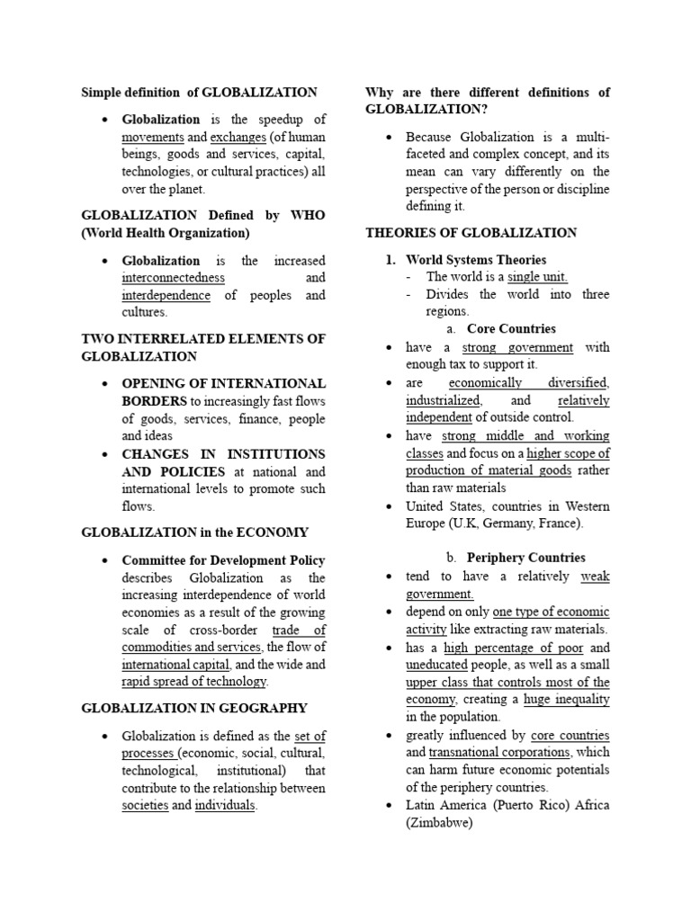 Lesson-1 Globalization | Download Free PDF | Globalization | World ...