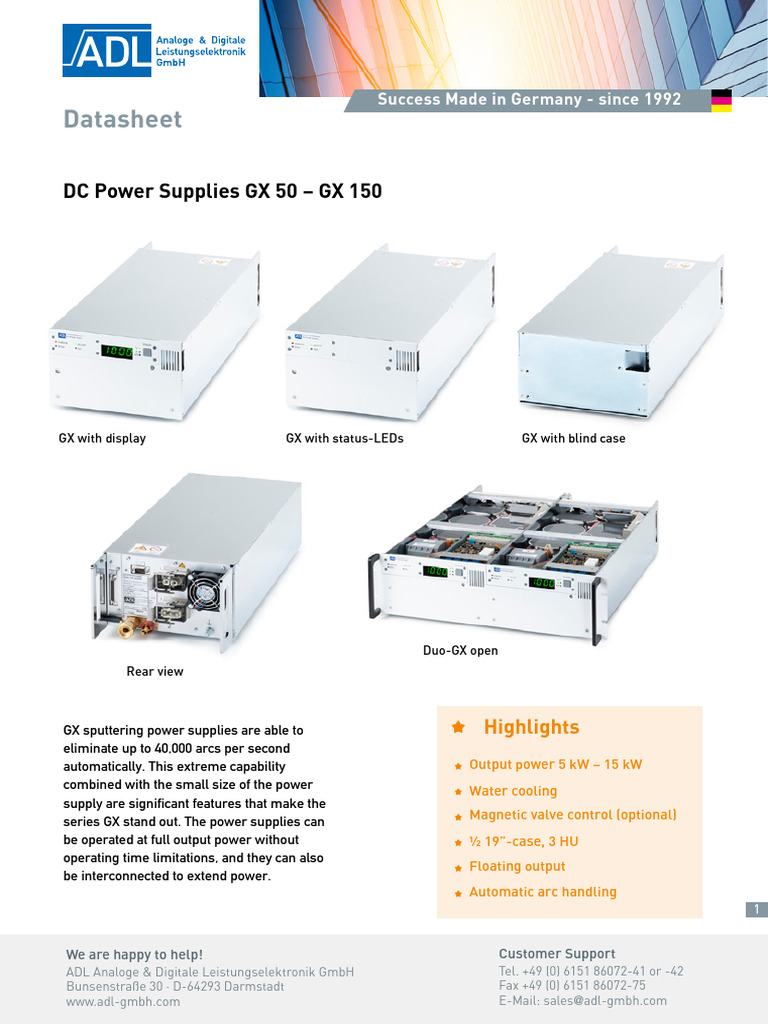Datasheet GX 50 - 150 - 092022 | PDF | Mains Electricity | Electronic Engineering